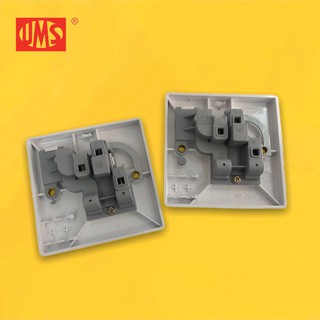 UMS 13A 1 Gang Switched Socket Outlet (1213A) + PVC Nut Box 3" x 3 ...