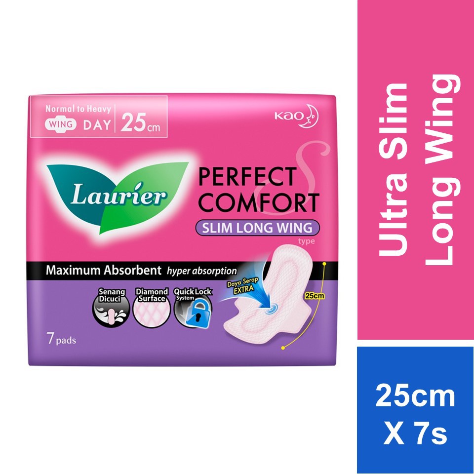 LAURIER Ultra Slim Long Wing 25cm x 7s | Shopee Malaysia