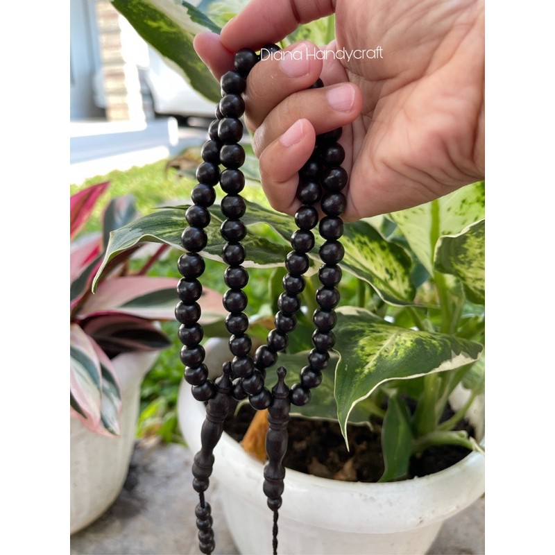 KAYU HITAM Tasbih 33 Moringa Black Wood Original Kalimantan 6 8 10 mm ...