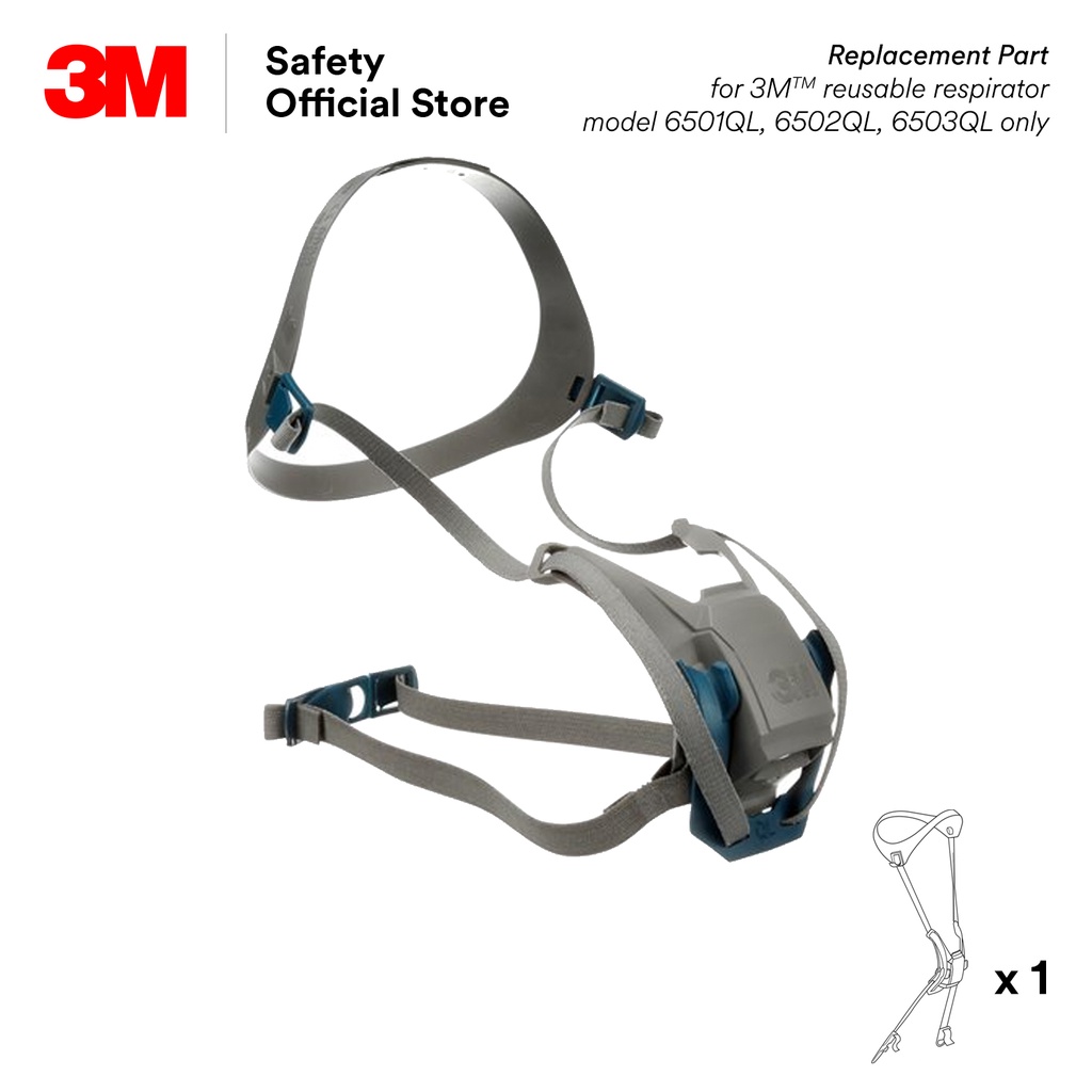 3M™ 6582QL Head Harness for 3M 6501QL/ 6502QL / 6503QL Respirator ...