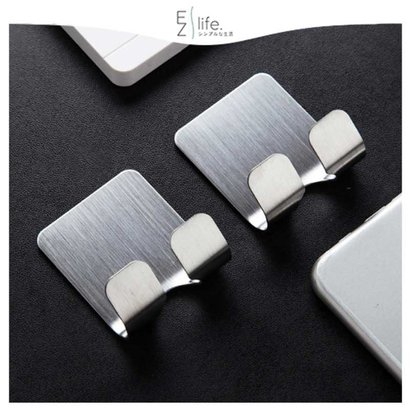 EzLife Self-adhesive Hook Stainless Steel Phone Holder Wire Plugs Hook ...