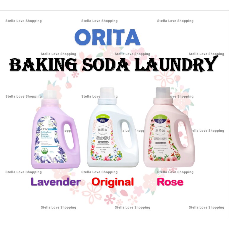 ORITA Baking Soda Laundry Detergent (Original/Lavender/Rose - 1500ml ...