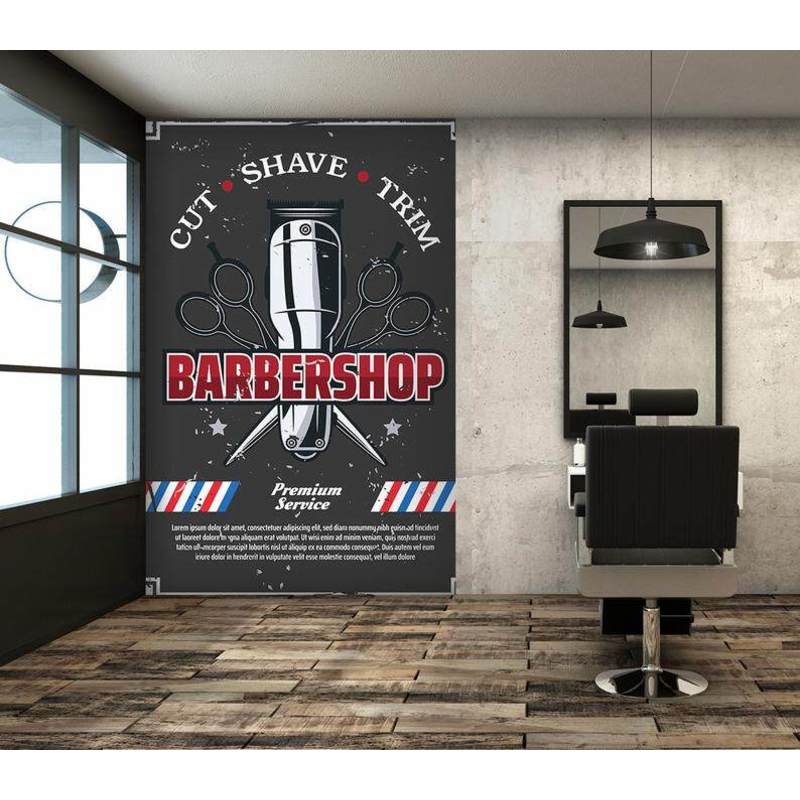 Custom Barber Shop Wallpaper Mural Decal Mural Photo Sticker Decal Wall ...