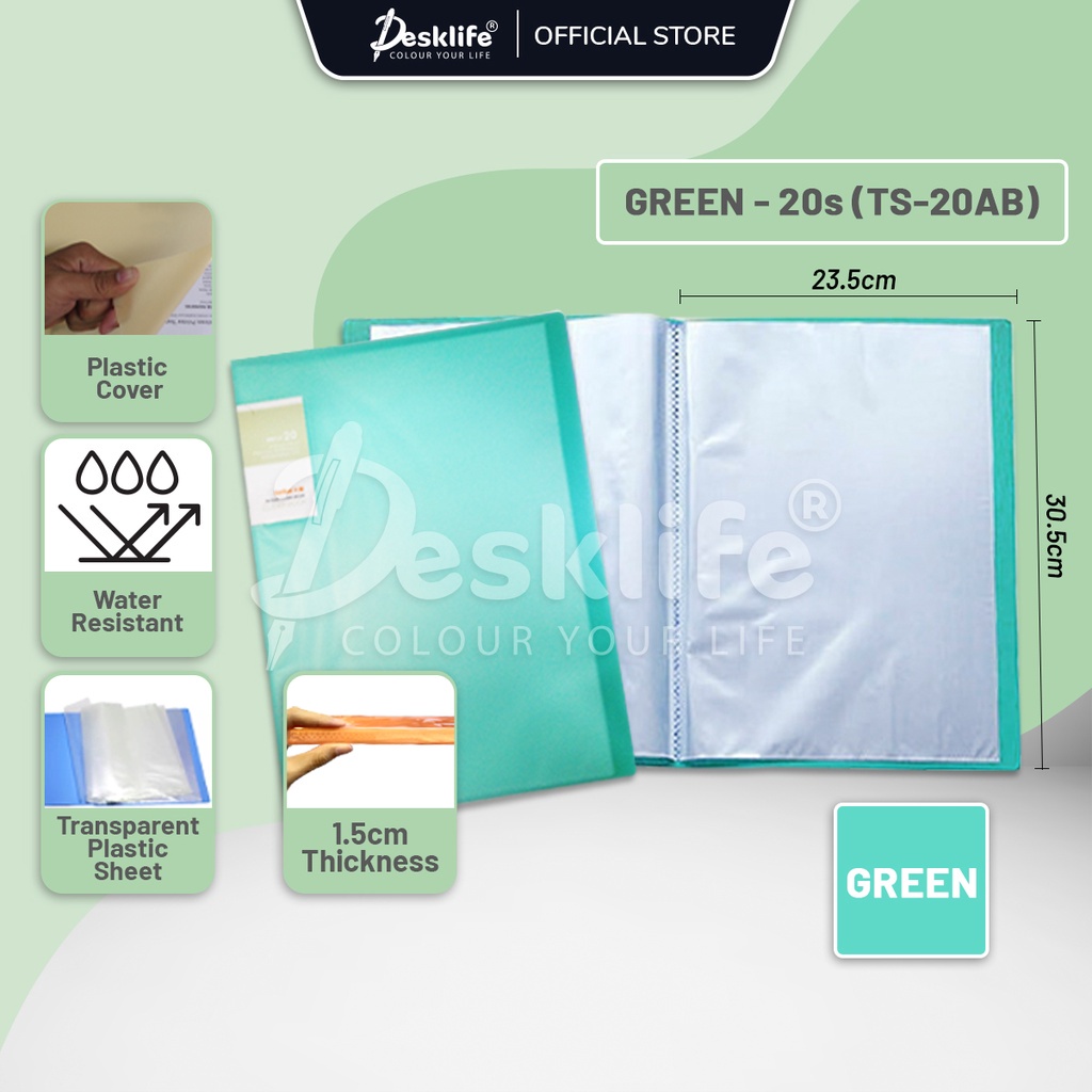 Desklife Tian Shun A4 Transparent Plastic Clear Holder -(1/Pcs) File ...