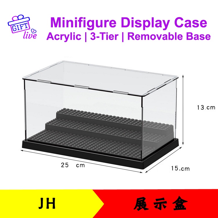 JH 3 steps Display Case/Box LEGO Dustproof ShowCase Blocks Acrylic ...