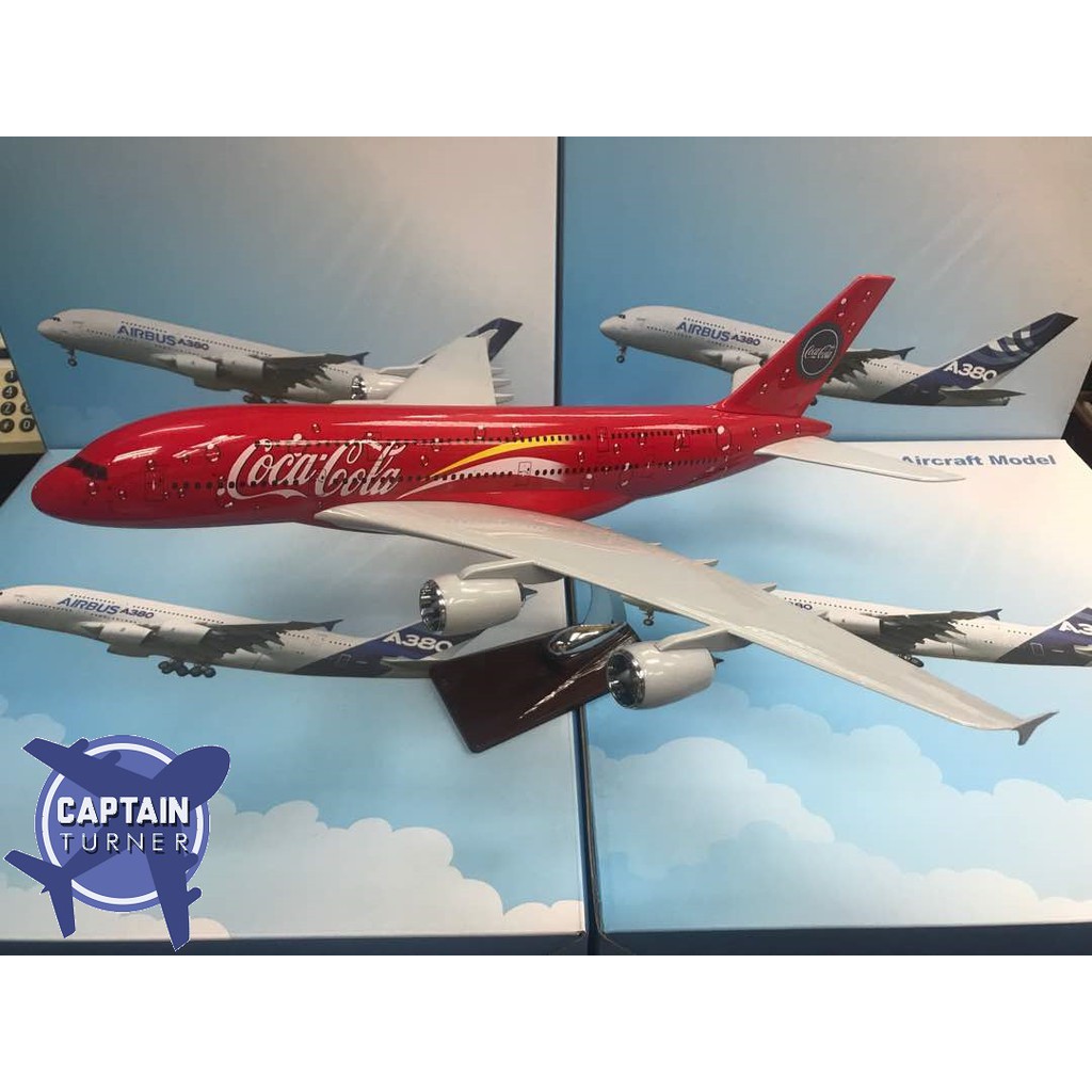 Red Air COCA COLA A380 47CM Aircraft Model Die-cast Metal Airplane ...
