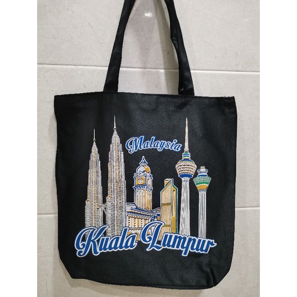Canvas Bag - Tote Bag (L) Bag klcc / handbag / Souvenir / multifunction ...