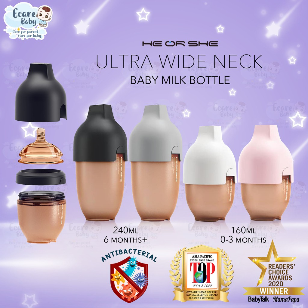 *100% Original *He Or She Baby Bottle / Ultra Wide Neck Baby Milk ...