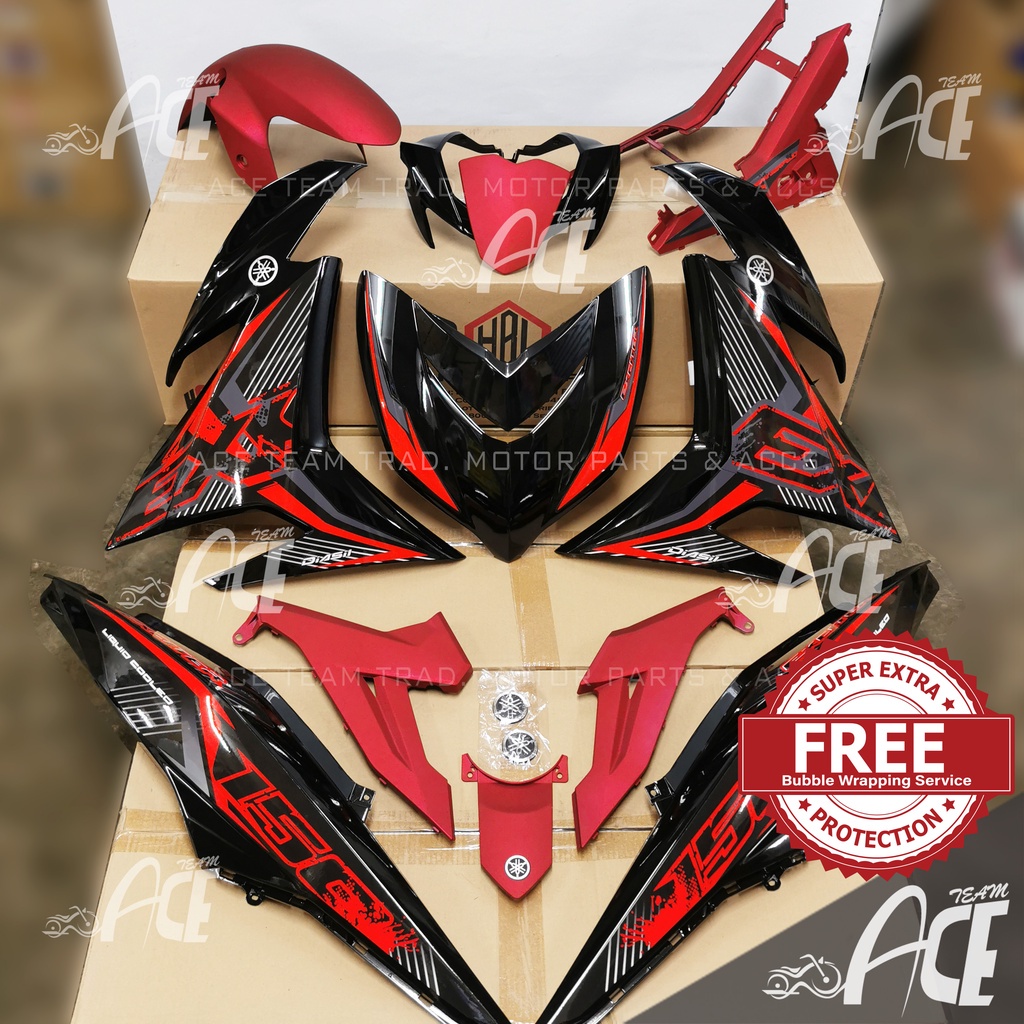 [NEW] Coverset Y15 V1 V2 Exciter Thai Red Matte Ysuku Y15V1 Y15V2 Yamaha Cover Set Thailand ...