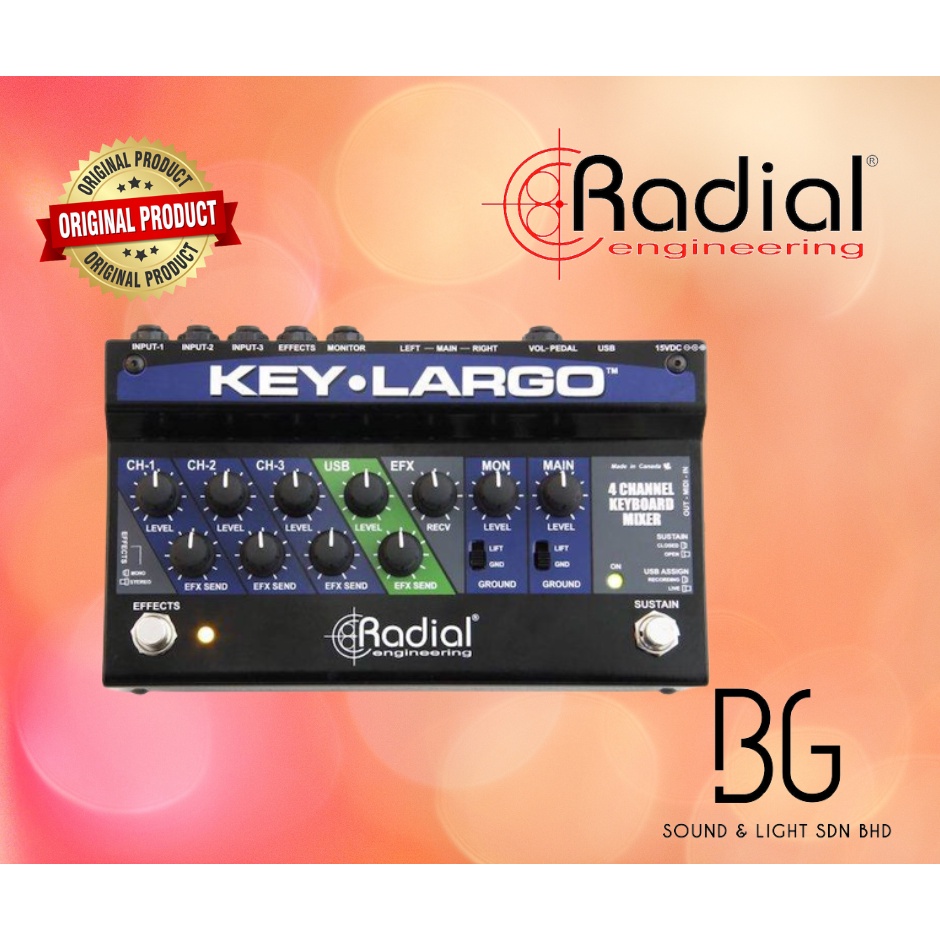 Radial Engineering Key-Largo Keyboard Mixer | Shopee Malaysia