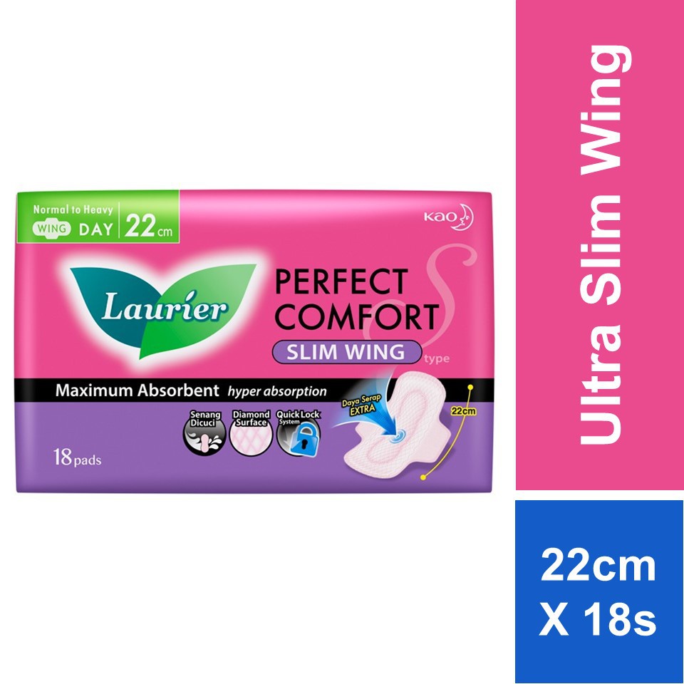 LAURIER Ultra Slim Wing 22cm x 18s | Shopee Malaysia