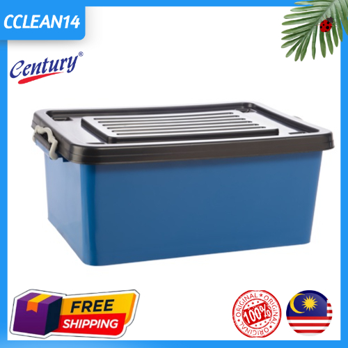 7996SC CENTURY STORAGE BOX W/WHEEL 35L 7996BC Plastic box kotak plastik ...