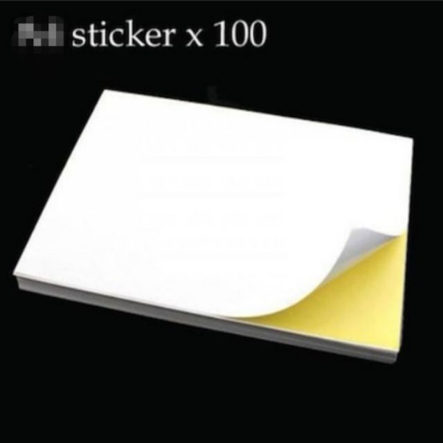 a4 white sticker paper~100pcs | Shopee Malaysia