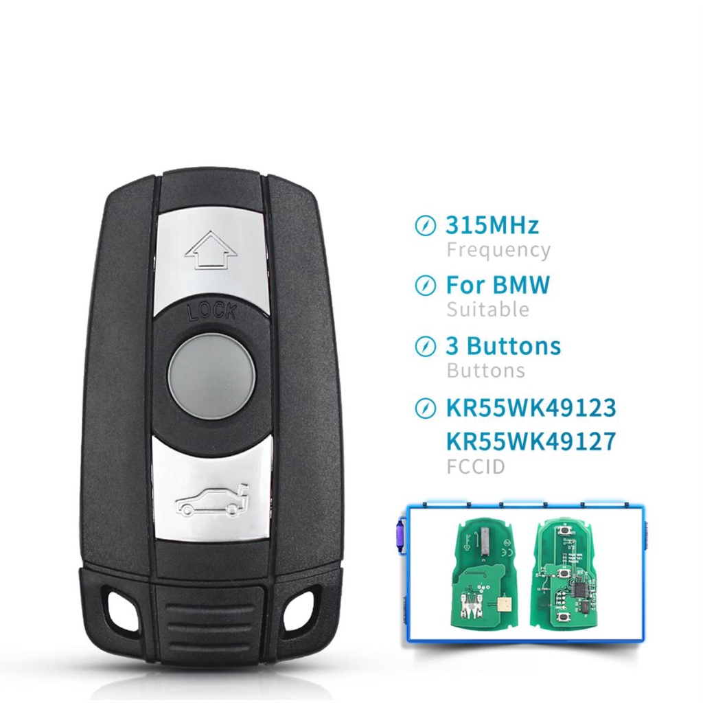 （bochang）Keyyou 315mhz/868mhz 3 Buttons Car Remote Control Key For Bmw E60 E61 E70 E71 E72 E81 ...