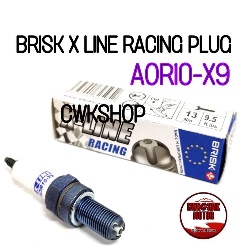 BRISK RACING SPARK PLUG X-LINE Y15ZR/LC135/FZ150/RS150/WAVE125 AOR12-X8 ...