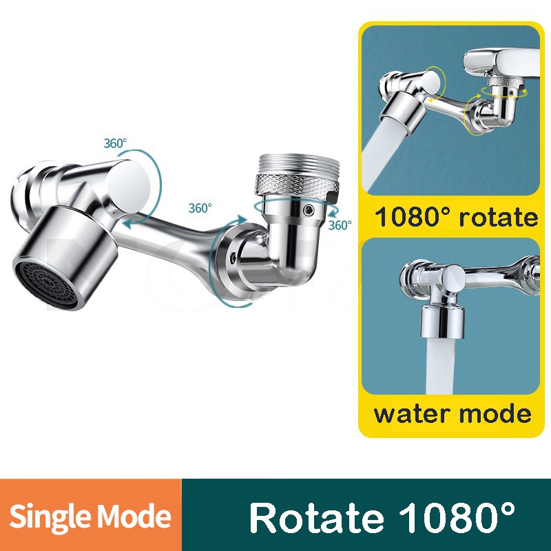 1080° Rotatable Extension Faucet Sprayer Head Universal Bathroom Tap ...