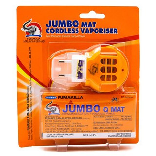 Fumakilla Mosquito Killer/ Jumbo Vape Mat 16 Hour (Cordless Vaporizer ...