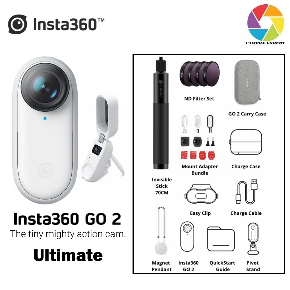 ( New 64GB ) Insta360 Go2 / Insta360 Go 2 / Insta360 Go Portable Mini ...