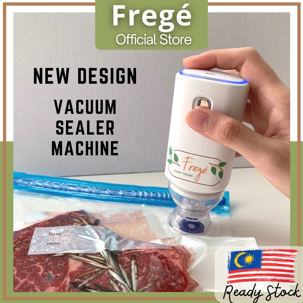 FREGE Mini Automatic Portable Vacuum Sealer with Reusable Resealable ...