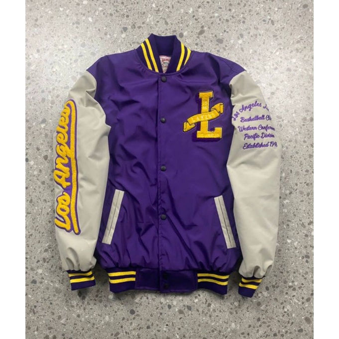 (ORIGINAL) Varsity Jacket MLB LAKERS LOS ANGELES CLASSIC BOMBER ...