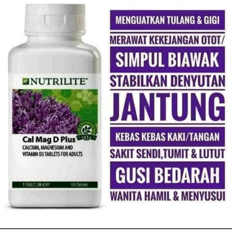 Amway Nutrilite Cal Mag D Plus Calsium Magnesium Vitamin D- 180 Tab 💯 ...