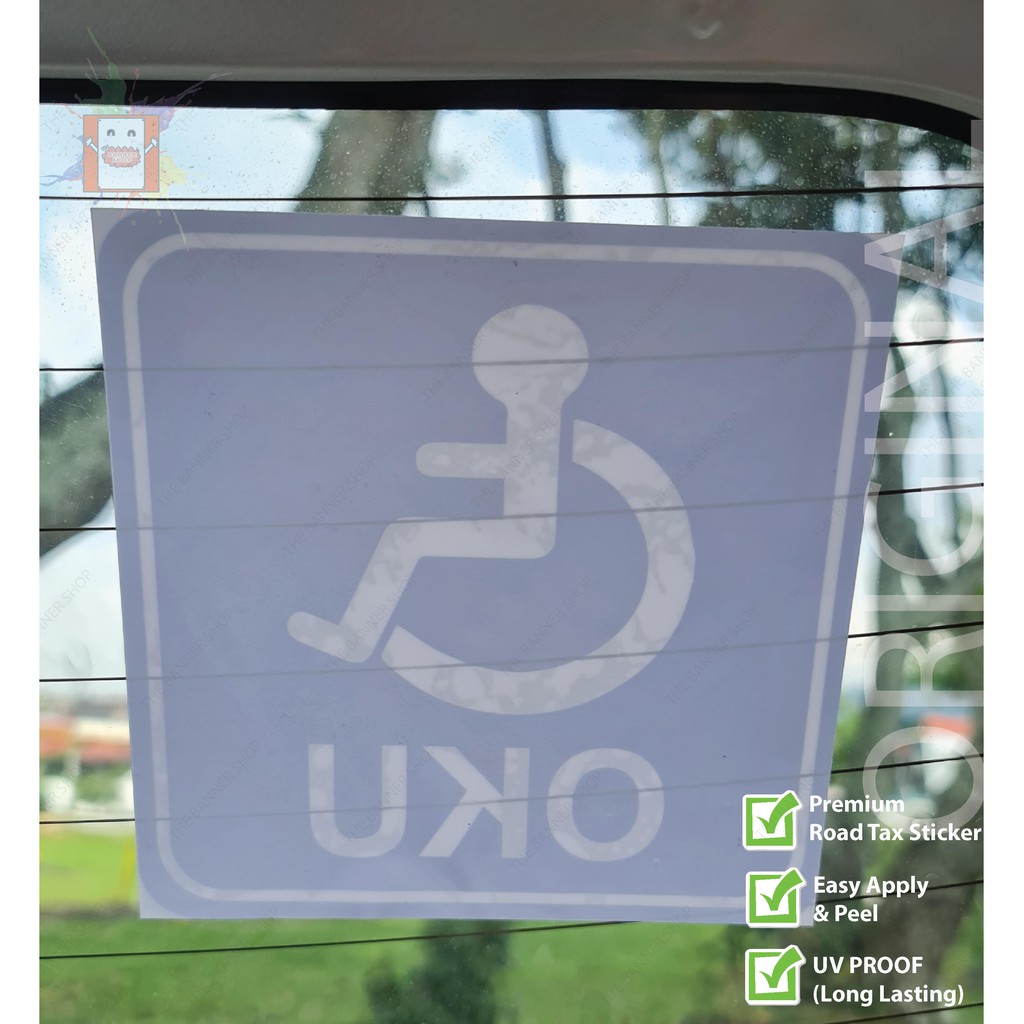 OKU sign sticker, OKU car sign, OKU Windscreen Sticker | Shopee Malaysia