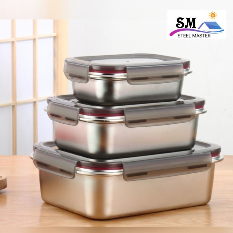 High Quality- SUS 304 Stainless Steel Lunch Box/ Fresh Storage Box ...
