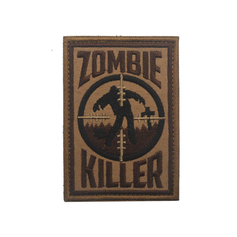 Zombie Hunter IFF PVC Military Tactical Patch Badges Emblem Applique Hook Loop Embroidered ...