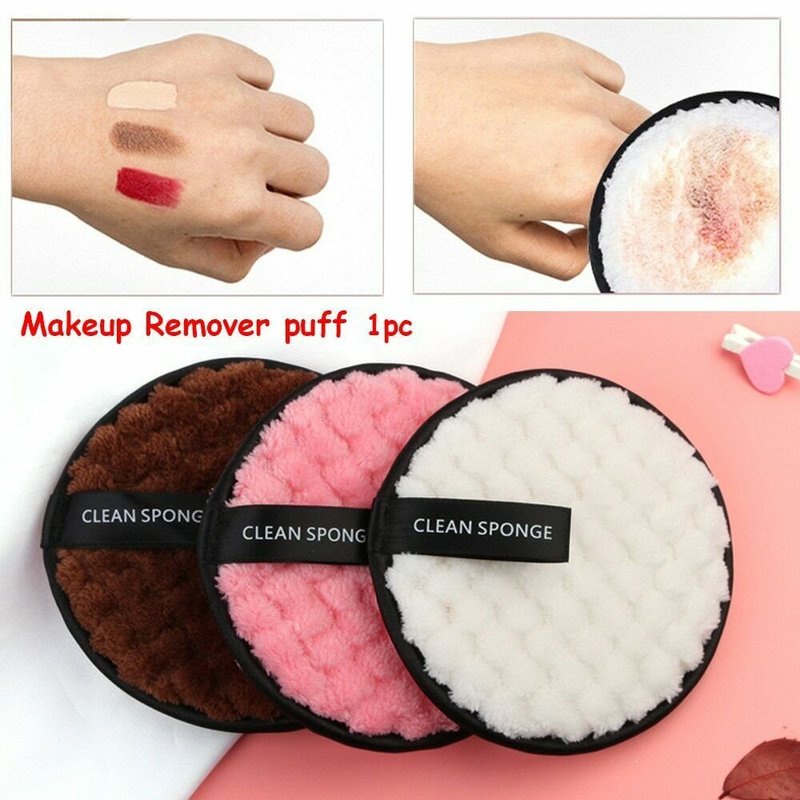 New Makeup Remover Double Sided Washing Face Soft Cotton Puff | Shopee ...