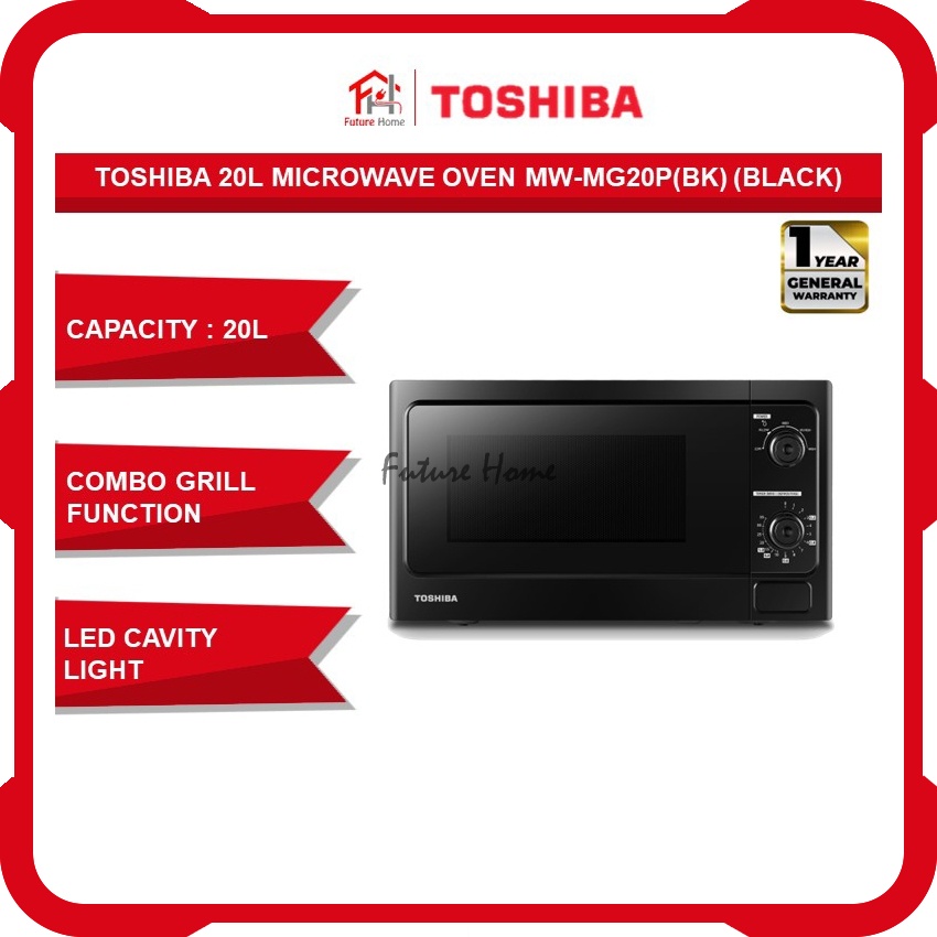 Toshiba 20L Microwave Oven MW-MG20P(BK) (Black) | Shopee Malaysia