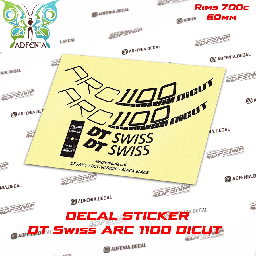 Decal Sticker DT Swiss ARC 1100 CUT 60 Carbon Rims 6cm Cutting Sticker ...