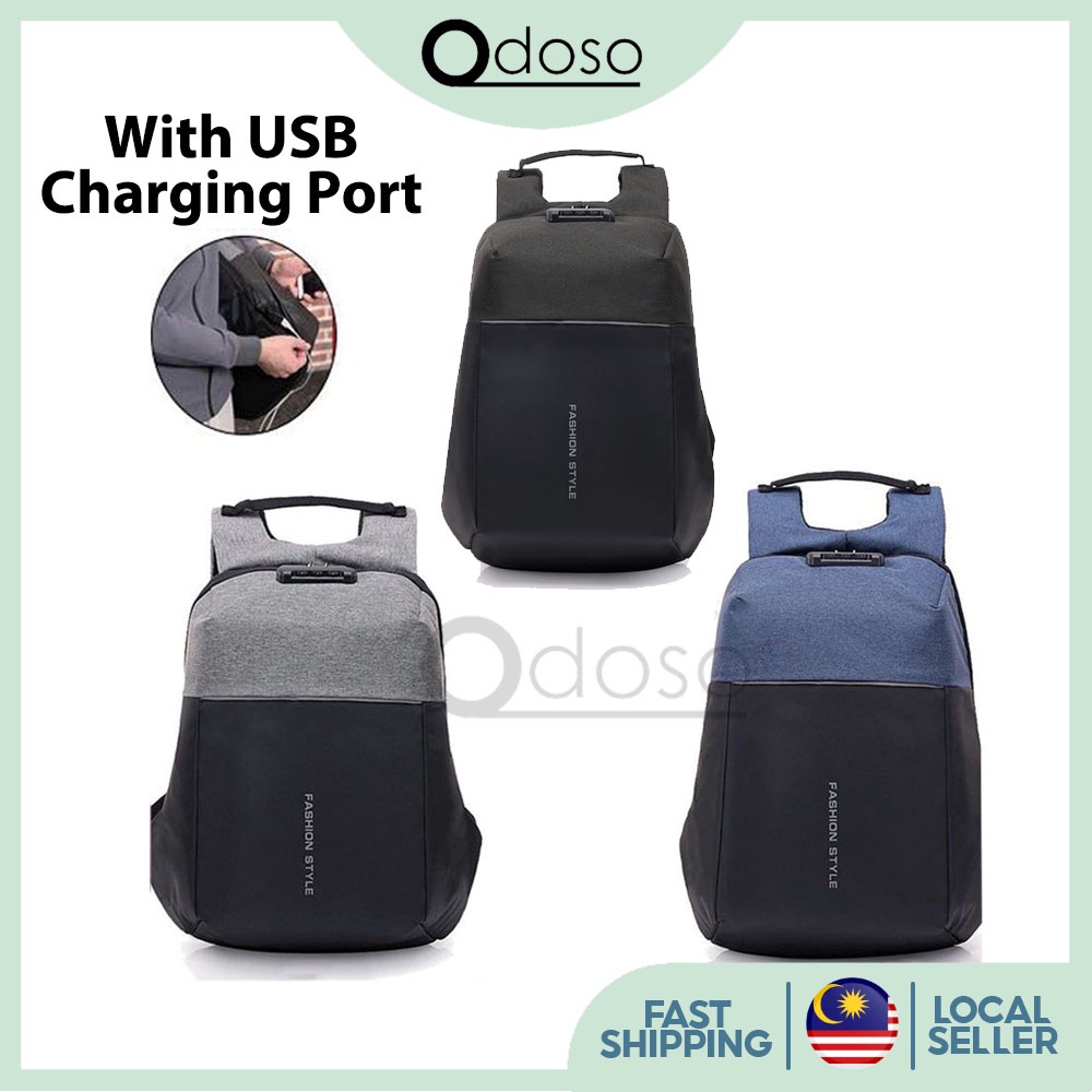 [Shopee Choice] Anti Theft Design Double Strap Travel Backpack with ...