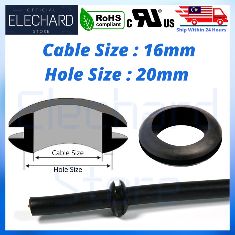 10Pcs 3mm-20mm Rubber Grommet Panel Hole Cable Wire Protective Ring ...