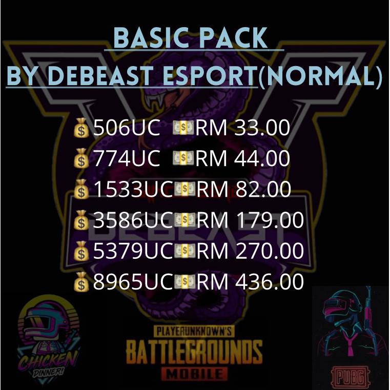 PUBG BASIC PACK NORMAL | Shopee Malaysia