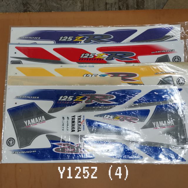 YAMAHA Y125Z BODY STICKER (4) CARBON - DECAL MOTORCYCLE Y125Z | Shopee ...