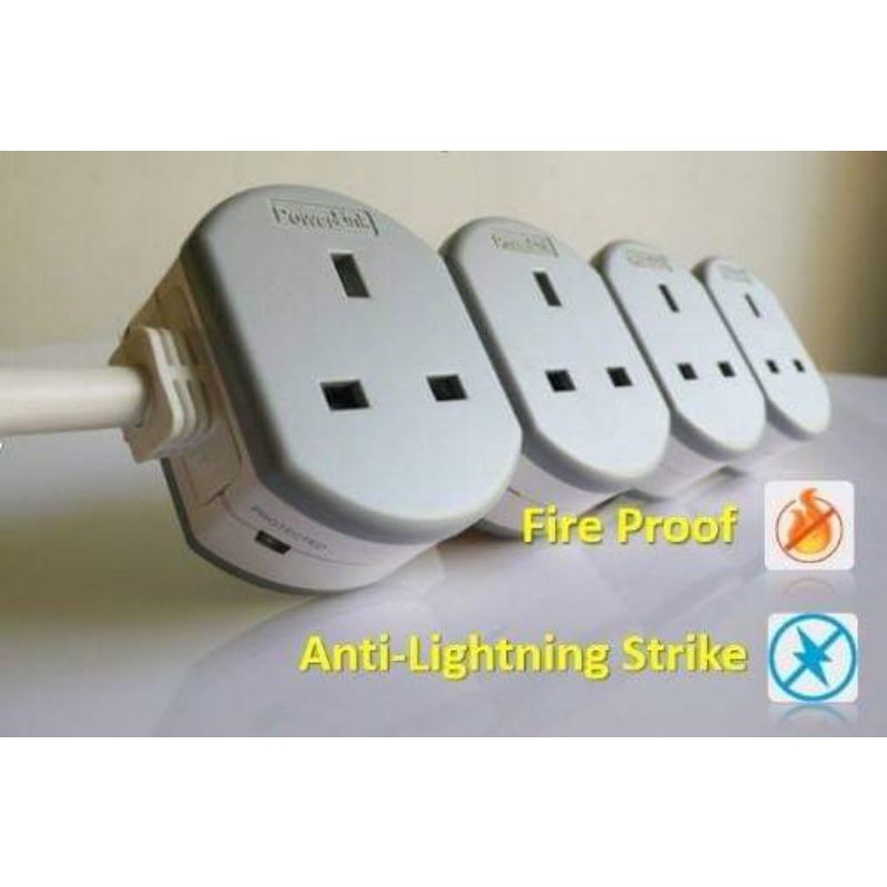Powerlink Modulinks 4 Gang Surge Protector Socket | Shopee Malaysia