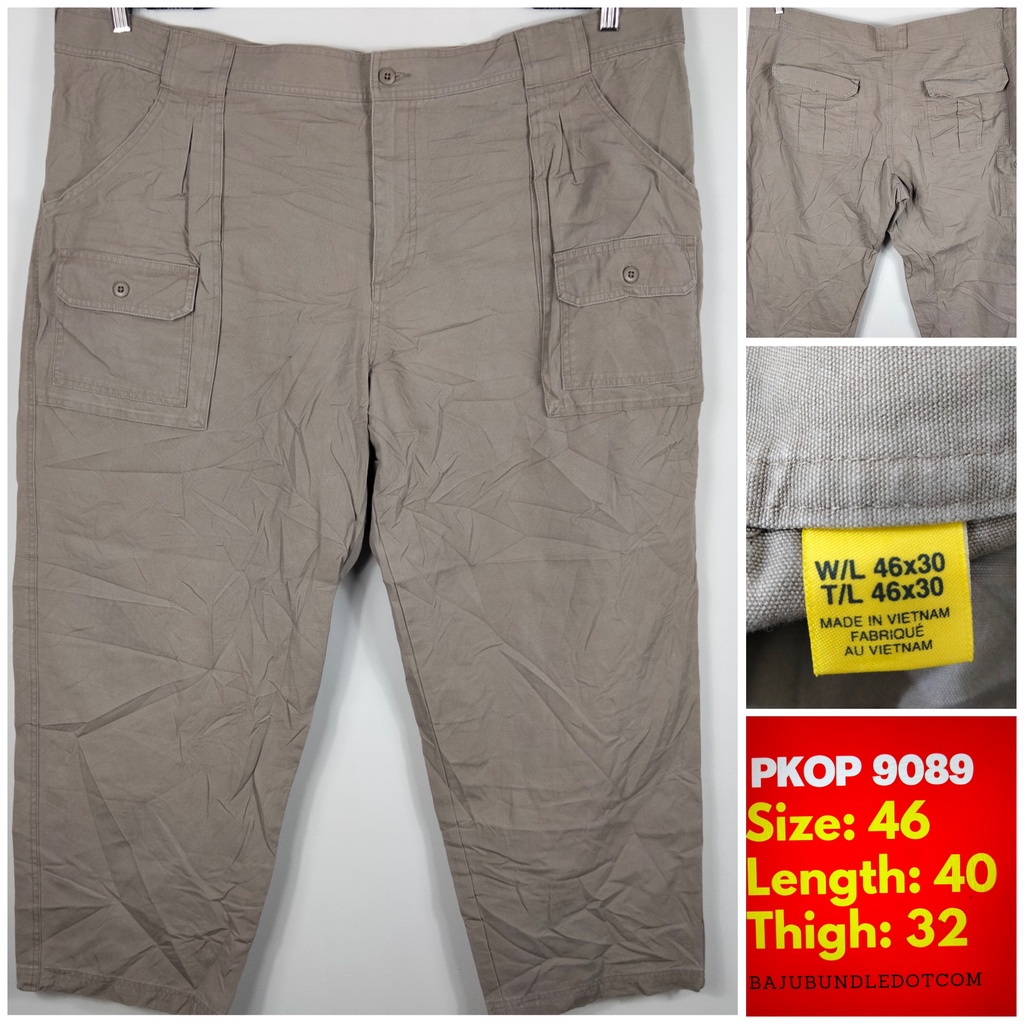 Seluar Bundle lelaki Poket Tepi Saiz Besar (Size 40-58) Bundle Pants ...