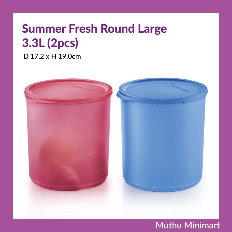 Original Tupperware | Summer Fresh Round Large Tall Canister Food ...