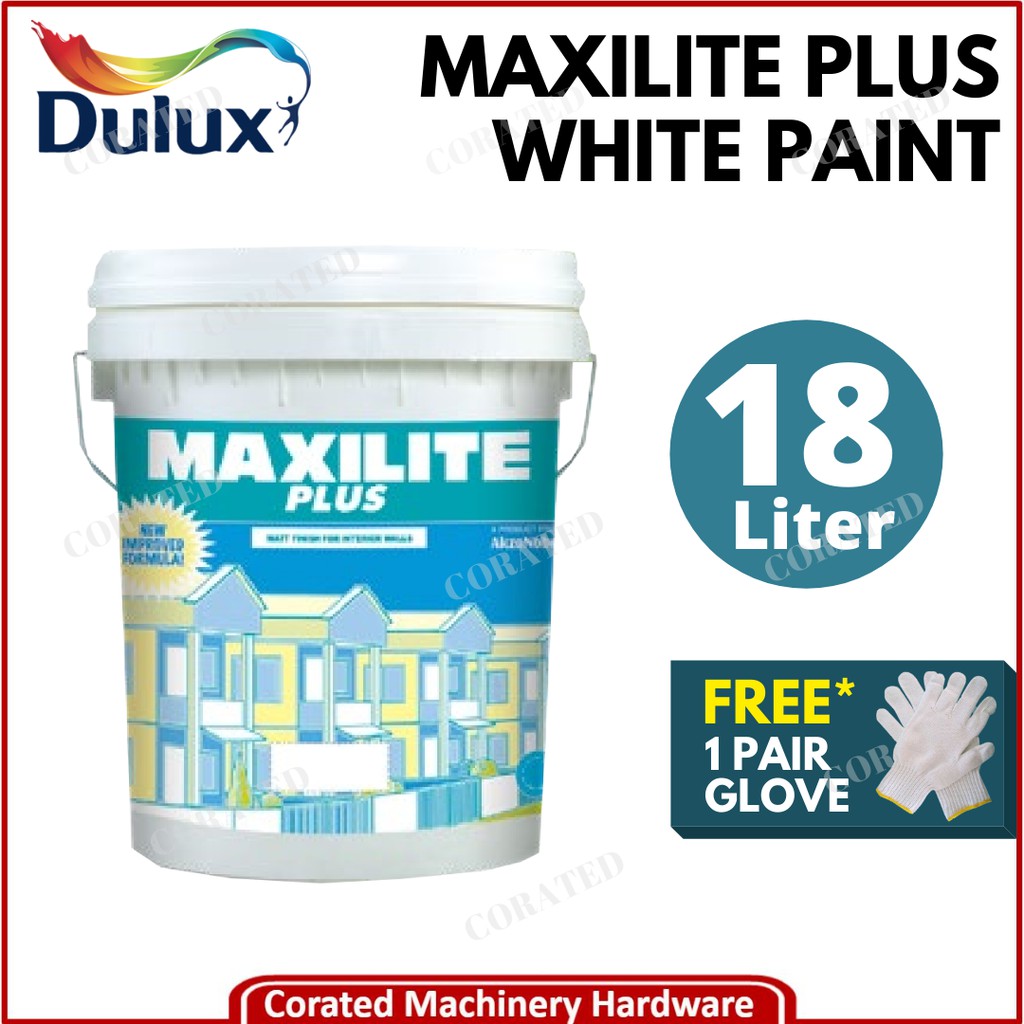[CORATED] Dulux Interior Maxilite Plus White Paint ( Cat Dalam ) 18 ...