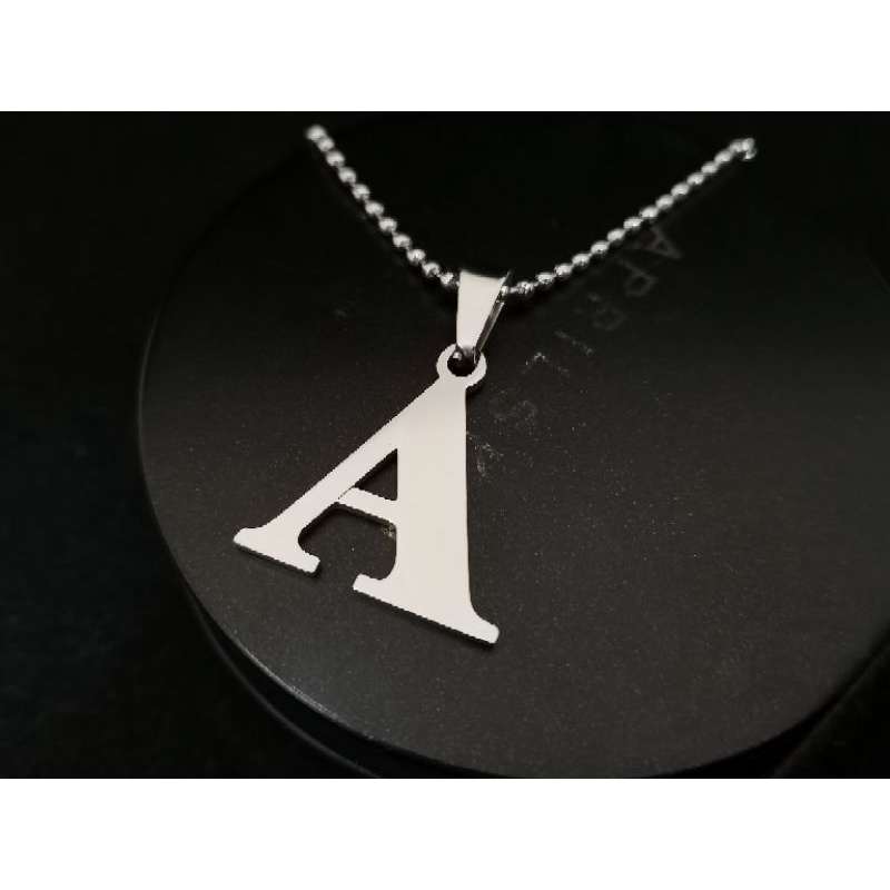 Stainless steel 26mm Alphabet Letters men's pendant with 2.0mm ball ...