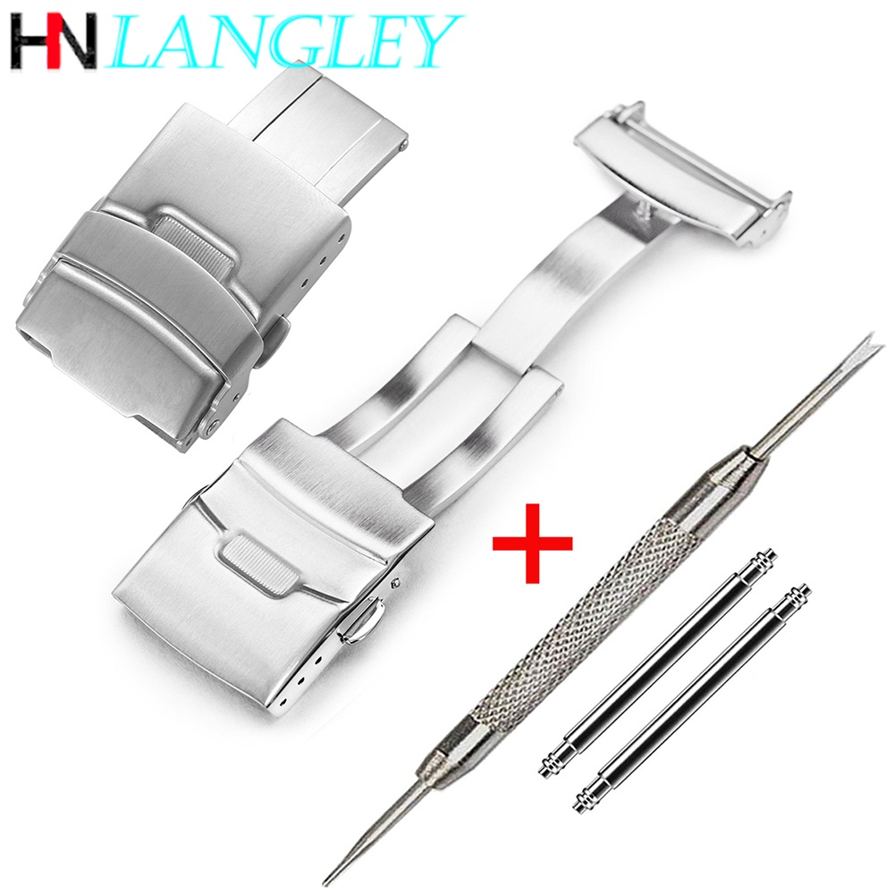 18mm 20mm 22mm 24mm Stainless Steel Diver Clasp Watch Band Folding ...