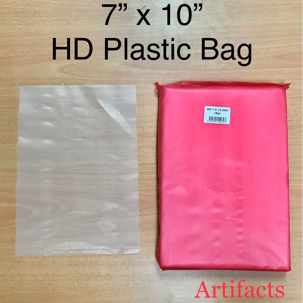 HD 7" x 10" Plastic Bag 1 kg+/- FOOD PACKAGING HDPE PLASTIC BAG ...