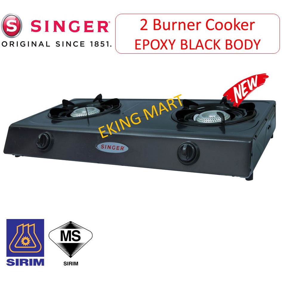 Singer Malaysia [SIRIM] 2 Burner Gas Cooker / Gas Stove GS1000EB ...