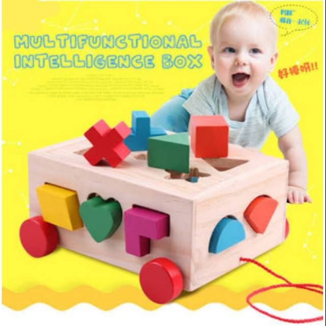 Wooden educational toys, Geometry Cars, Pass box, educational shapes ...