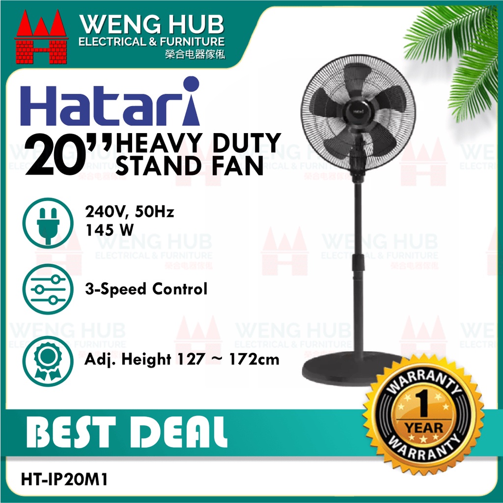 Hatari 20" Stand Fan HT-IP20M1 | Shopee Malaysia