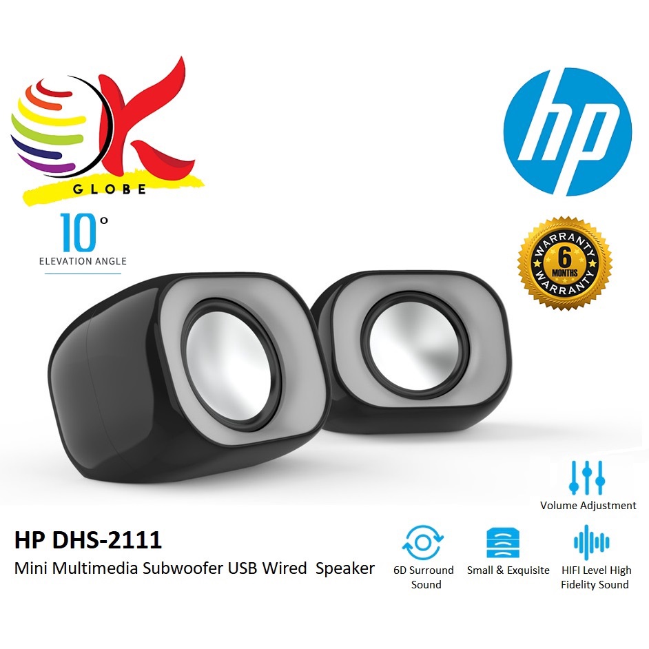 HP DHS-2111 / DHS-2111S WIRED MINI MULTIMEDIA USB SPEAKER WITH 3.5MM ...