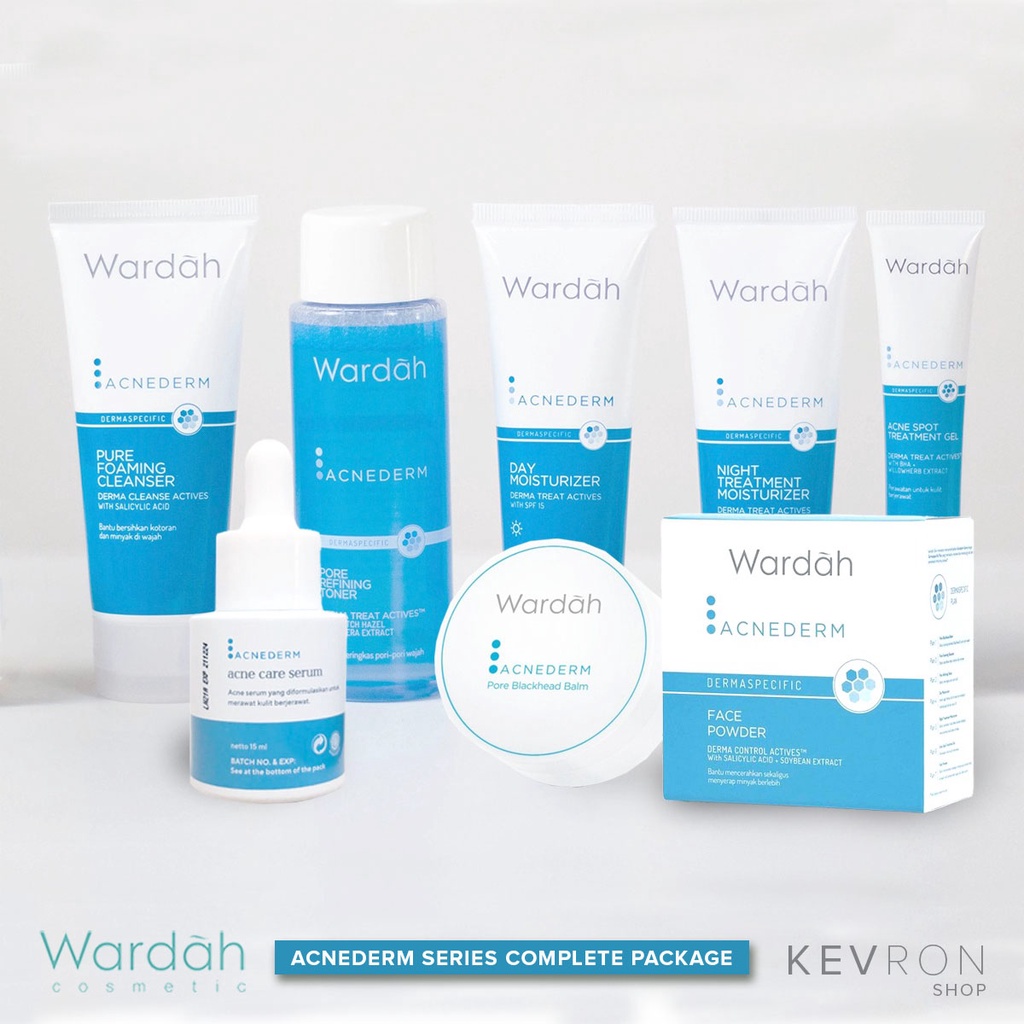 Wardah Acnederm Series Complete Package Complete Skincare Package For ...