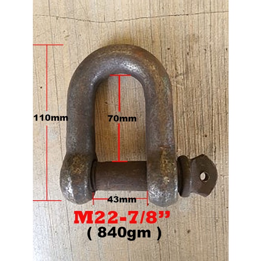 MILL STEEL BLACK D SHACKLE ( M10,M12,M16,M20,M22,M24 ) | Shopee Malaysia