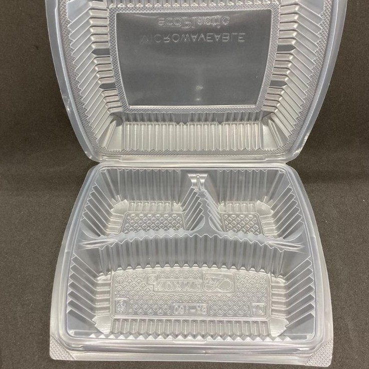 TAPAU - GC GT-19 [ 50pcs± ] 3 Compartment Disposable Lunch Box ...