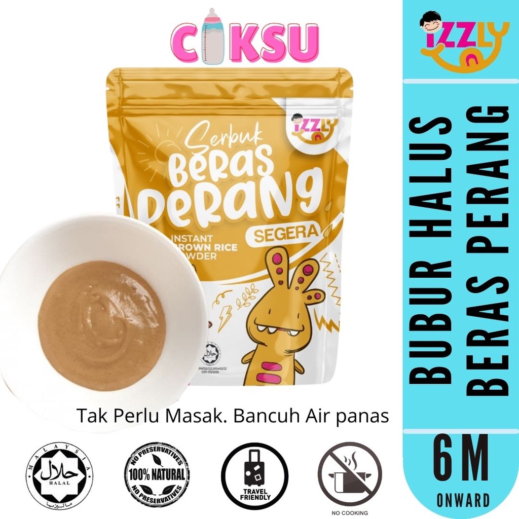 Izzly Baby Food Serbuk Beras Perang Segera 6 Bulan Keatas 150g (10 ...